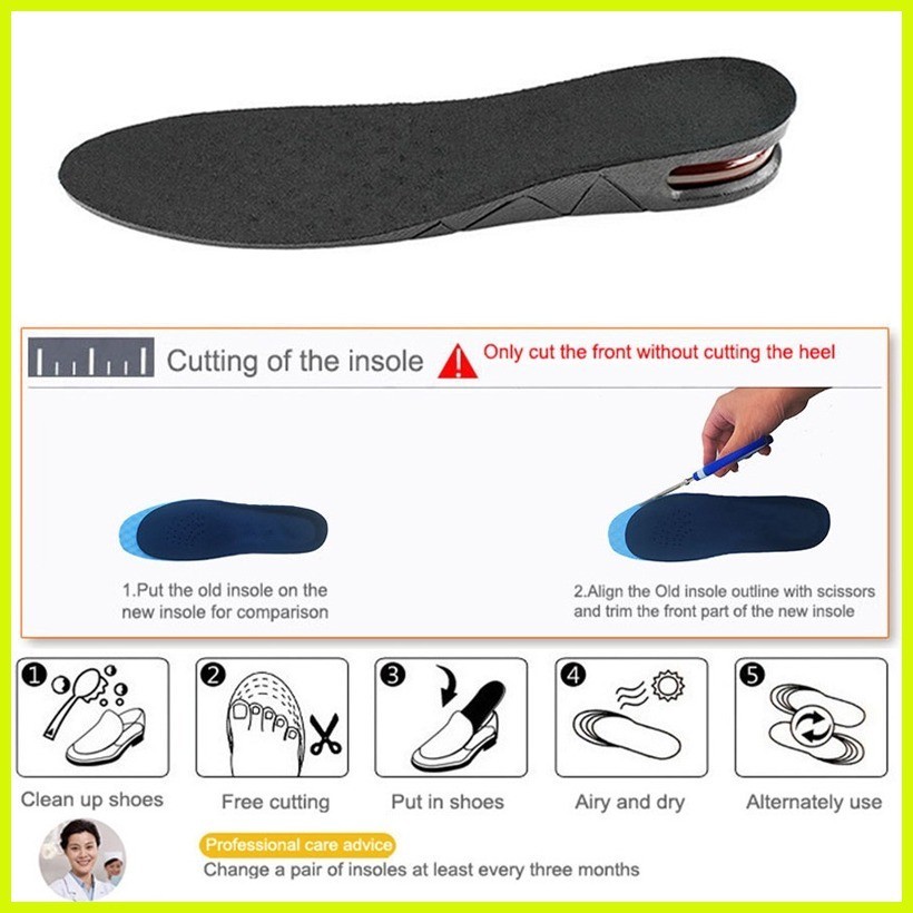 【hot sale】 Prime Height Increase Insoles Up 4-8cm Invisible Height ...