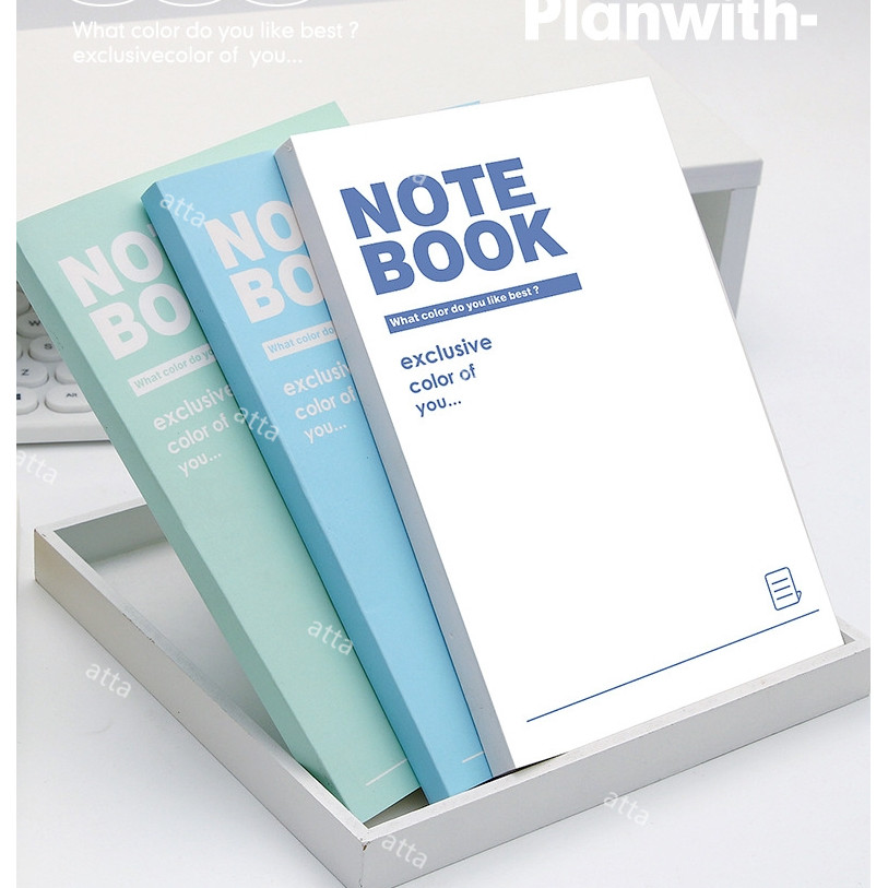 A5/B5 Color Super Thick Notebook 128Sheets Line Blank Notepad Colorful ...