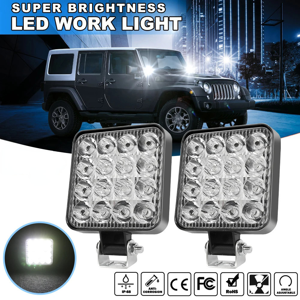 Mini 16LED Work Light Spotlight 12V-24V Waterproof Led Work Light Bar ...