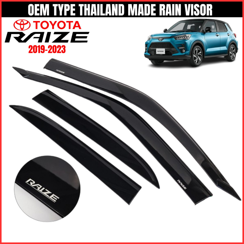 Toyota Raize 2019-2023 OEM TYPE THAILAND MADE RAIN VISOR / DOOR VISOR ...