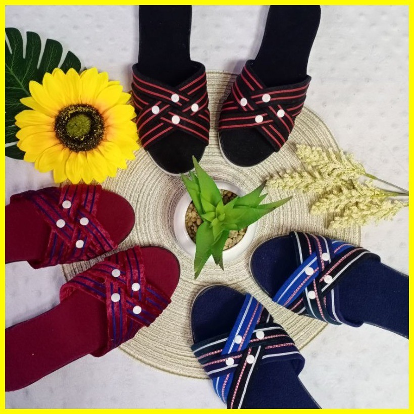 【Latest Style】 Alfombra Slippers for Ladies in Criss-Cross Style - 100% ...