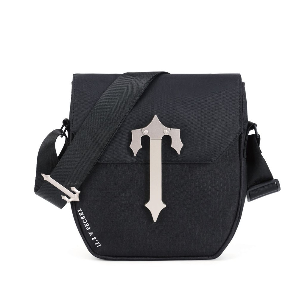 Trapstar Bag European And American Metal Crossbody Bag Retro Black ...