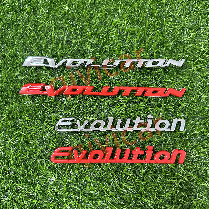 EVOLUTION Letter Logo Car Badge ABS Emblems Car Auto Rear Logo For ...