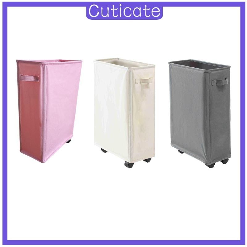 [CUTICATE] Wheeled Laundry Hamper Storage Basket on Decorative Large ...