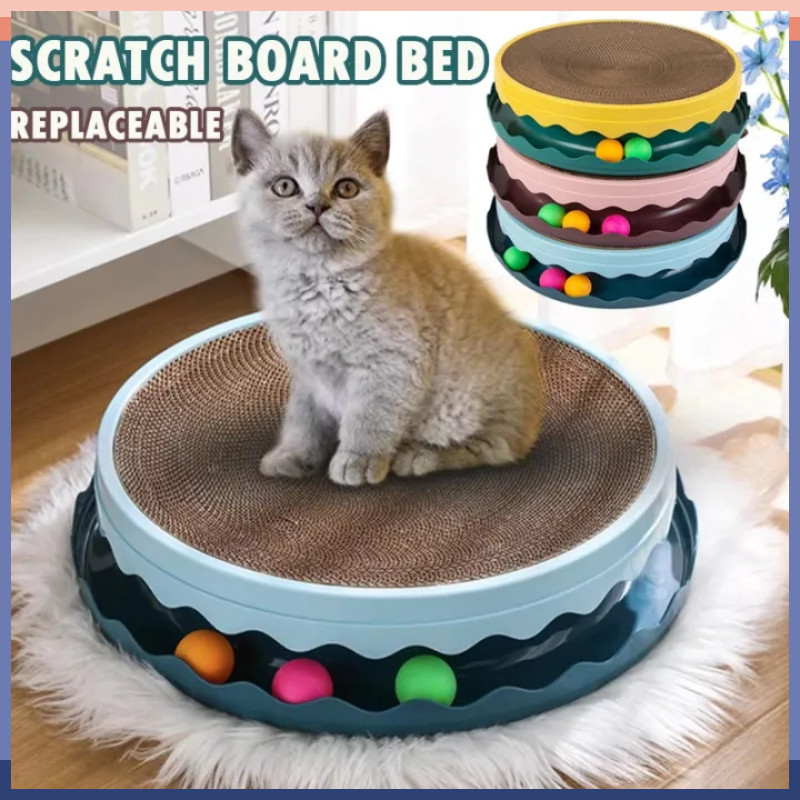Cat Bed Round Cat Scratching Board Corrugated Cat Scratching Board ...