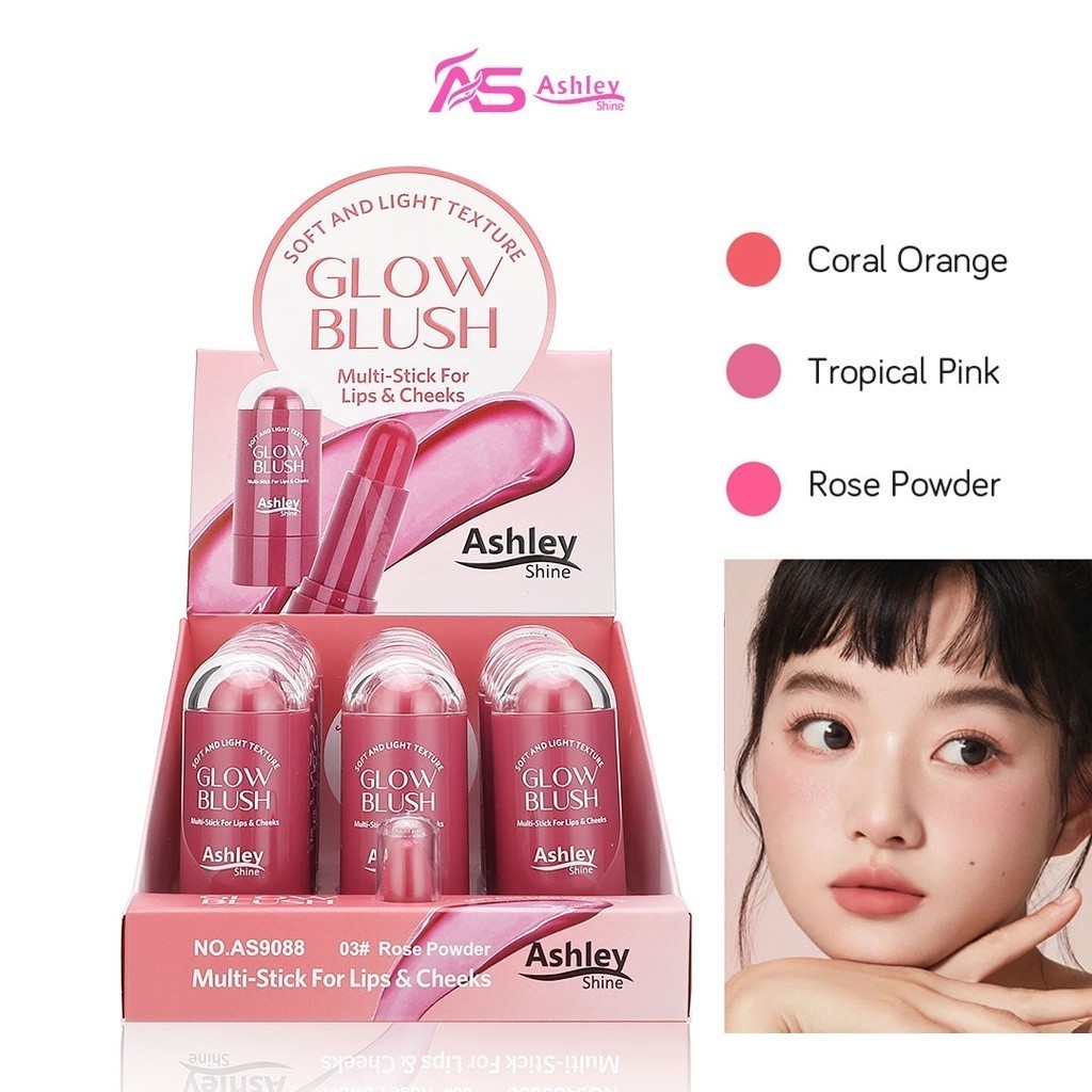 Ashley Shine Blush Stick Lipstick Eyeshadow Cosmetic Long-Lasting for ...