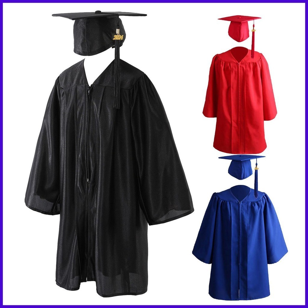 Graduation Gown for Kids Child's Graduation Robe Gown Cap Tassel and ...