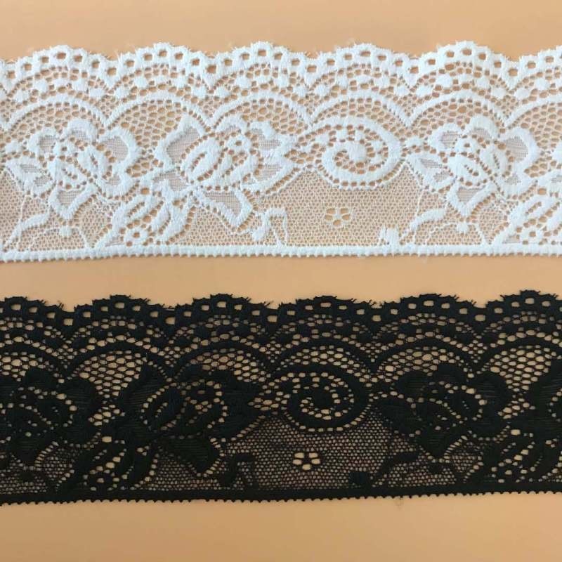1 meter Elastic Border lace clothing fabric DIY wedding dress lace trim ...