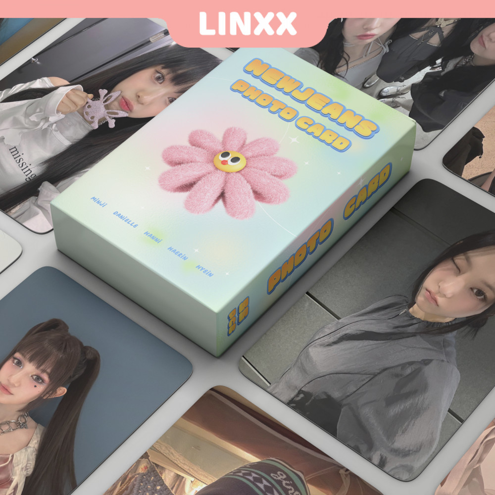 LINXX 55 Pcs NewJeans Holographic Laser Card Kpop Photocards Postcards ...