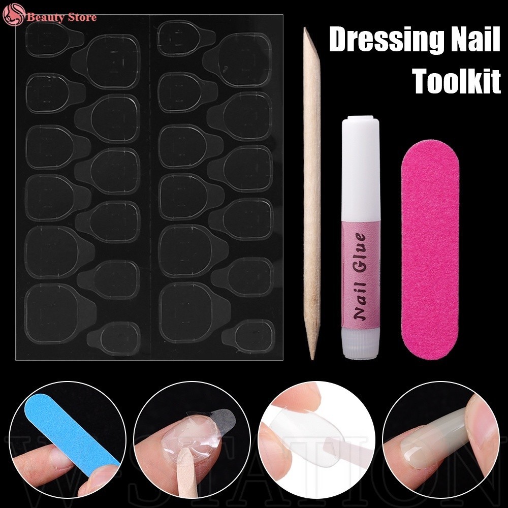 3/4Pcs Wear Nail Nail Art Tools Kit / Jelly Glue Nail Extension Toolkit ...