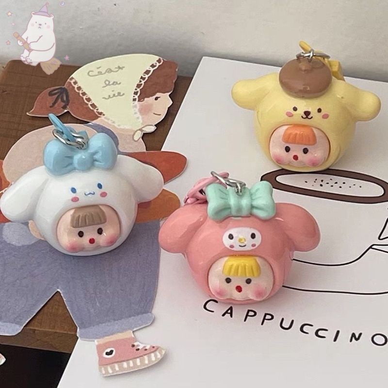 【E.five】 Cute Three-dimensional Cartoon Key Chain Ins Sweet Girl Heart ...