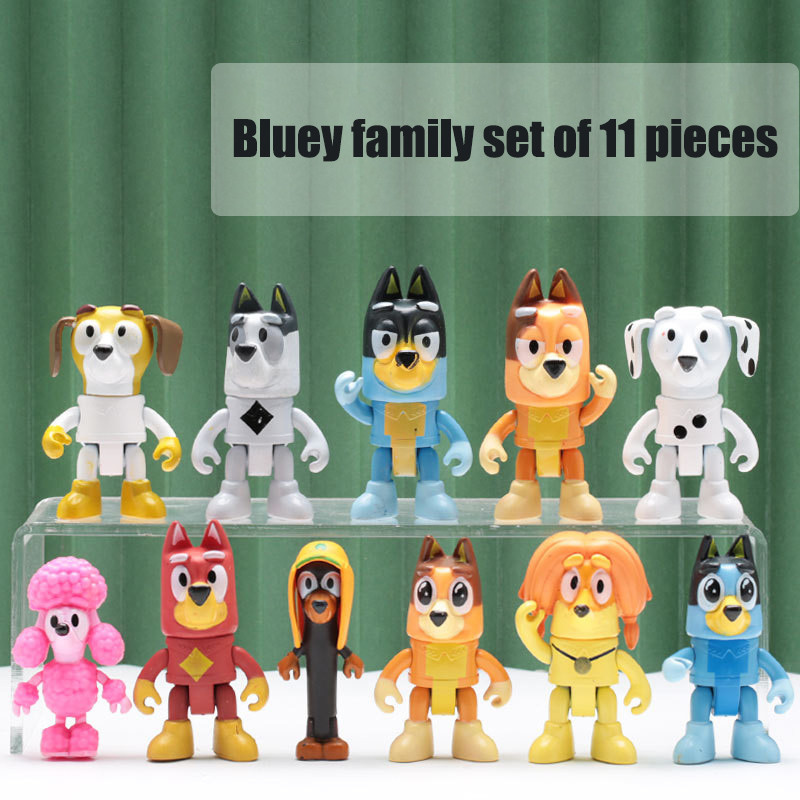 The Bluey Family Action Figure Bingo Chilli Joint Movable Doll Model ...