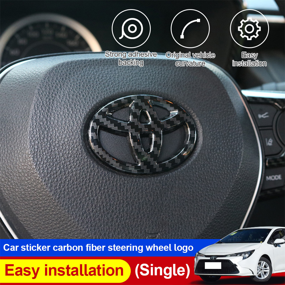 Car Sticker Steering Wheel Emblem Badge Decals Car Styling For Toyota ...
