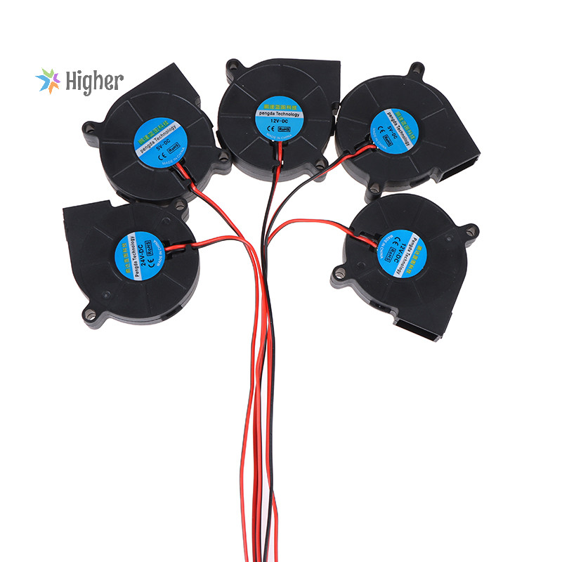 Higher＞ 5015 Cooling Turbo Fan 5V 12V 24V For Cooler Blower Part 3D Printer Accessories new ...