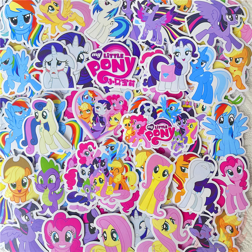 100Pcs/Set My Little Pony Stickers DIY Fashion Decals Doodle Stickers ...