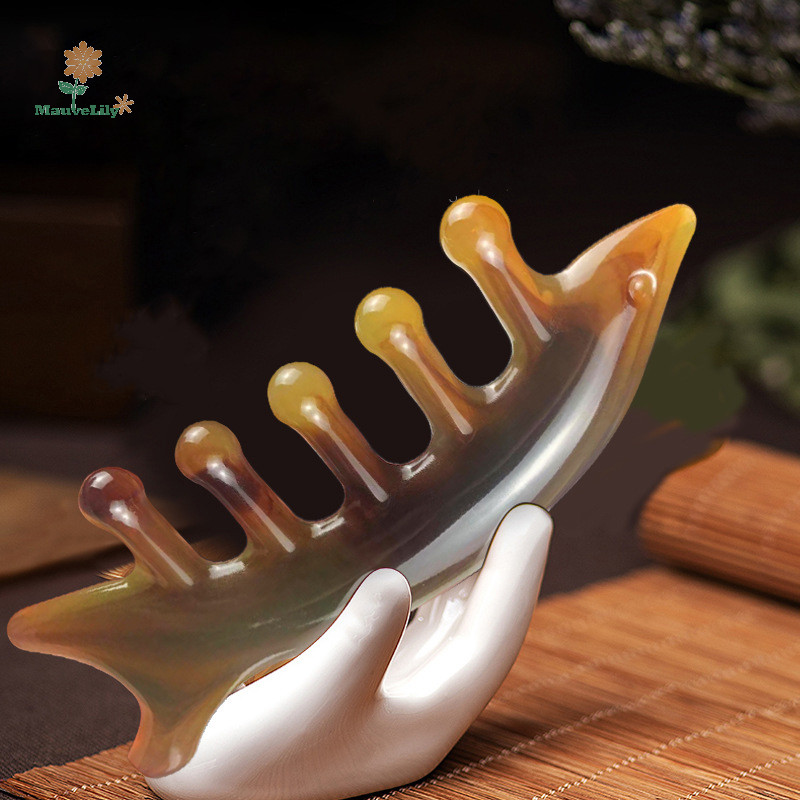LILY Head Massage Comb Guasha Stick Shark Comb Head Body Pressure ...