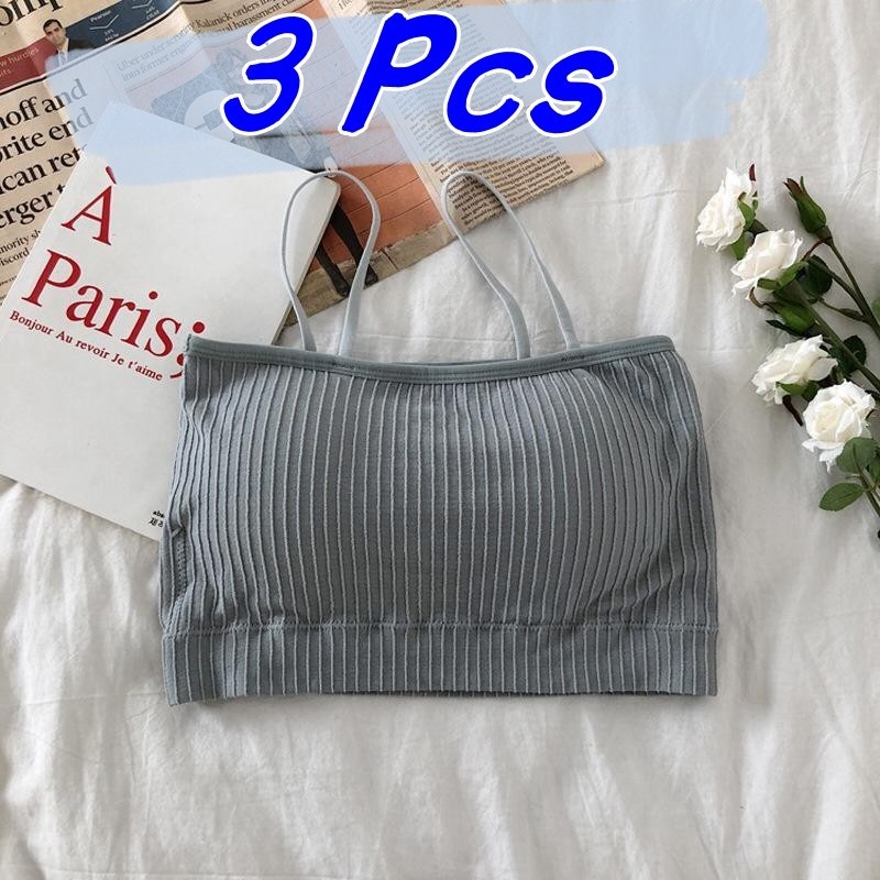 3 Kit Grey Rhian Bralette Wireless bra for womens Seamless Bra Single ...