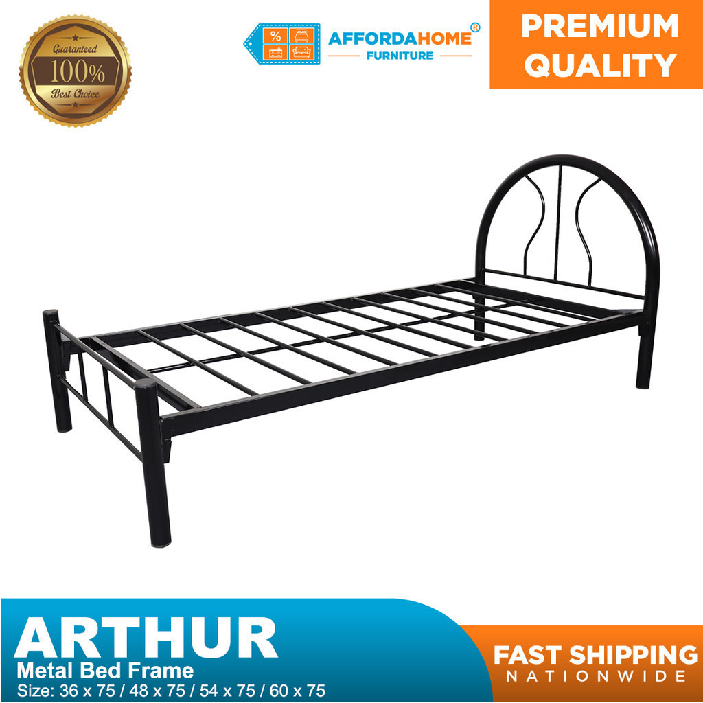ARTHUR METAL BED FRAME Bed Metal Powder Coated Low Platform Bed Frame ...