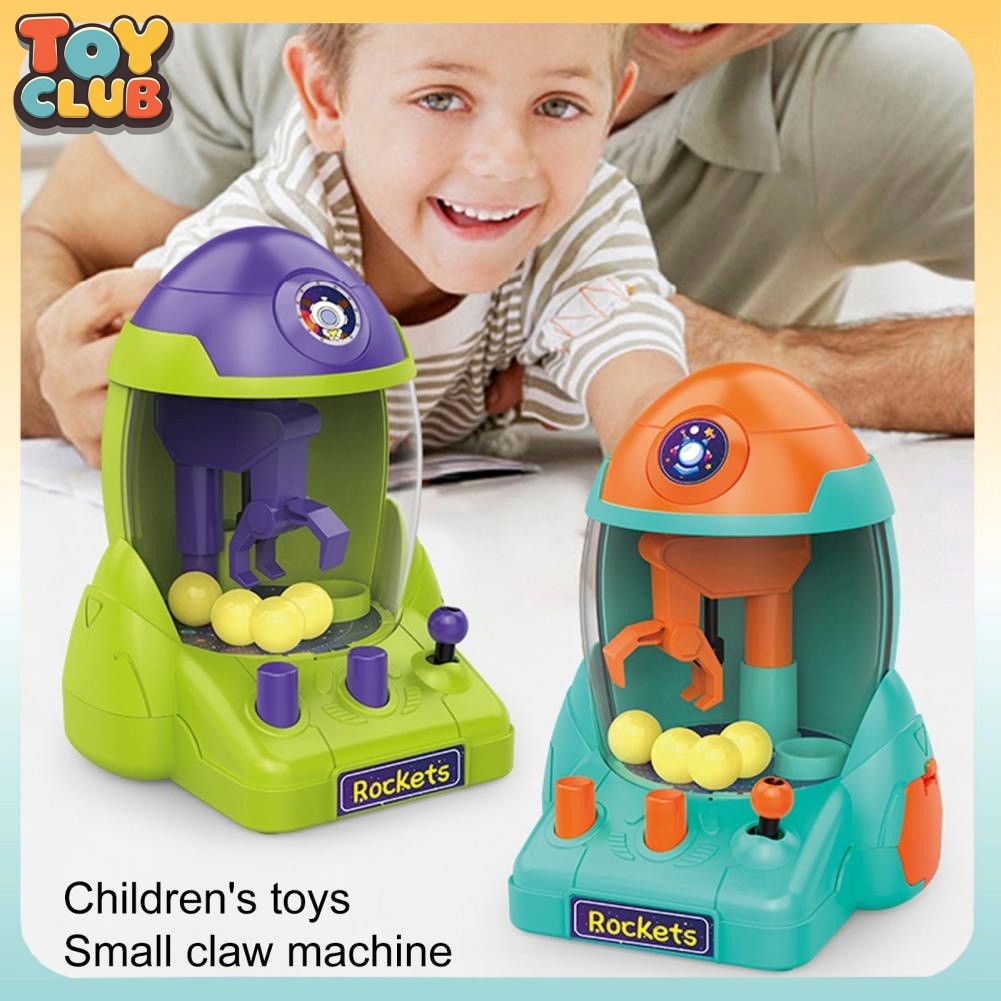 Kids Mini Claw Machine Rocket Ball Catching Machine Toy Desktop Ball ...