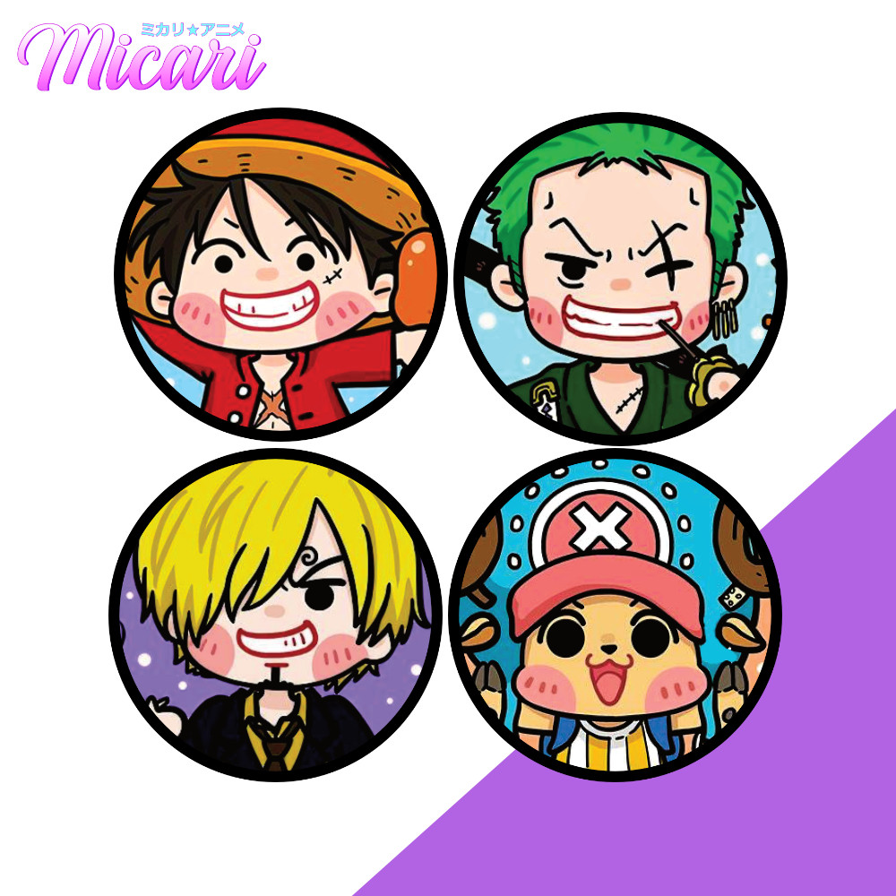 Micari One Piece Strawhat Pirates 10cm Cylindrical Coaster Placemat for ...
