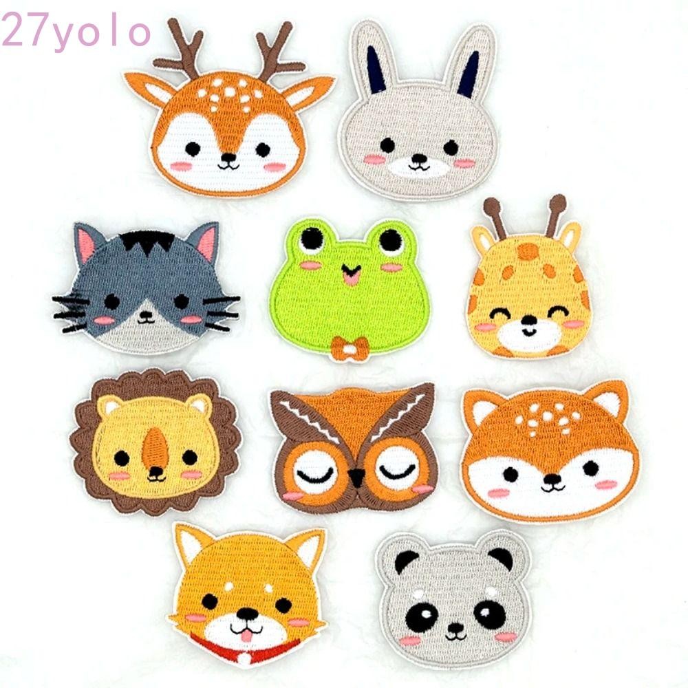 YOLO Cartoon Lion Embroidered Patch, Iron on Frog Clothing Patch ...