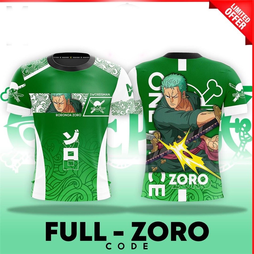 Fashion New One Piece Anime Zoro T-shirt New Edition | Shopee Philippines