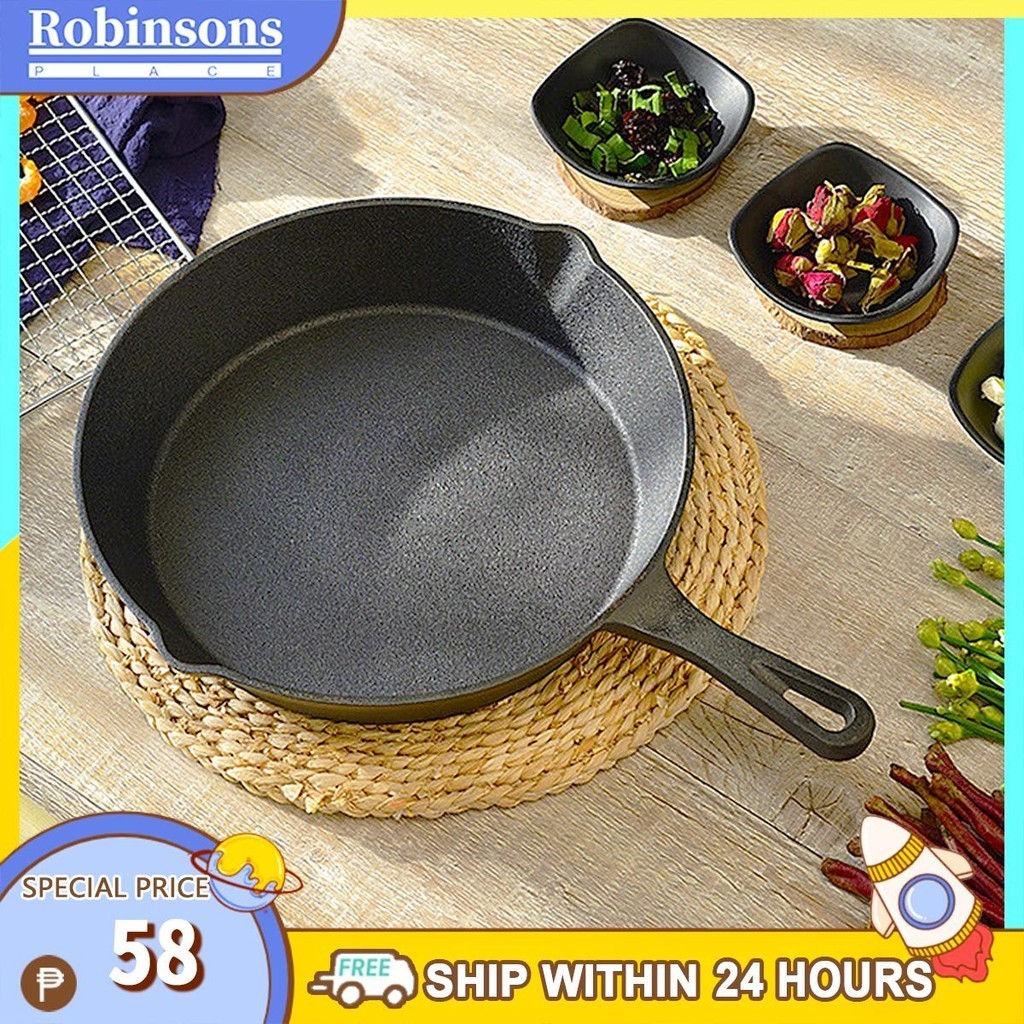 German Multi-purpose Kitchen 16/20/25cm Cast Iron Frying Pan with Non ...