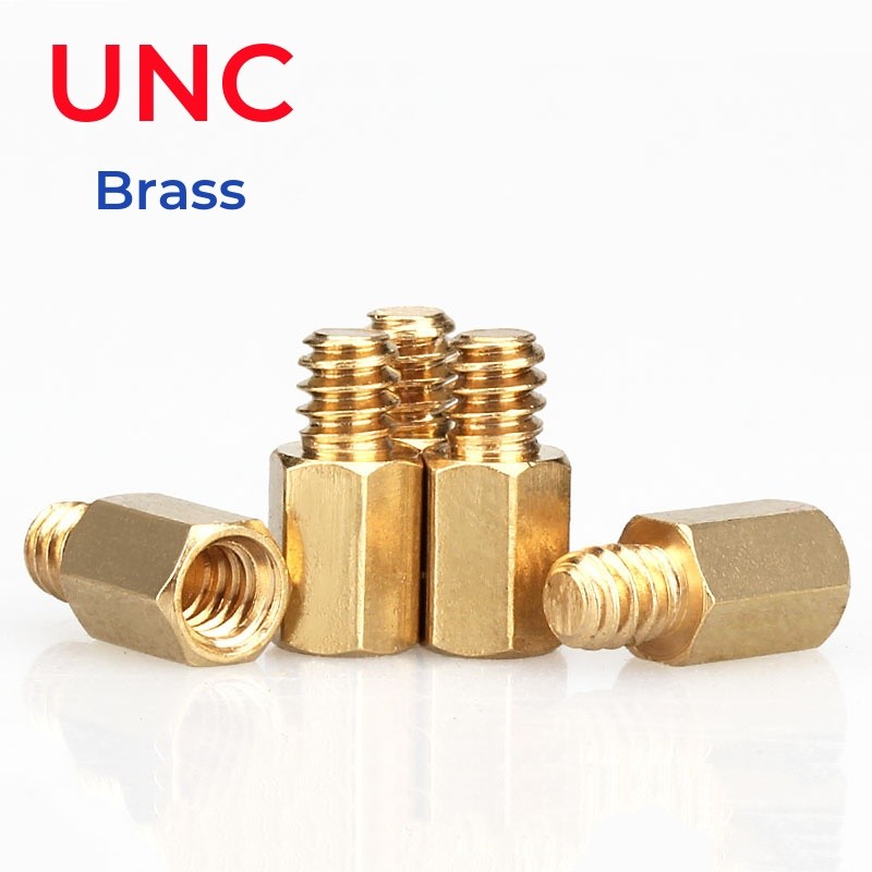 UNC 6#-32X6.4+4mm Brass Motherboard Standoffs For Atx Computer Case ...