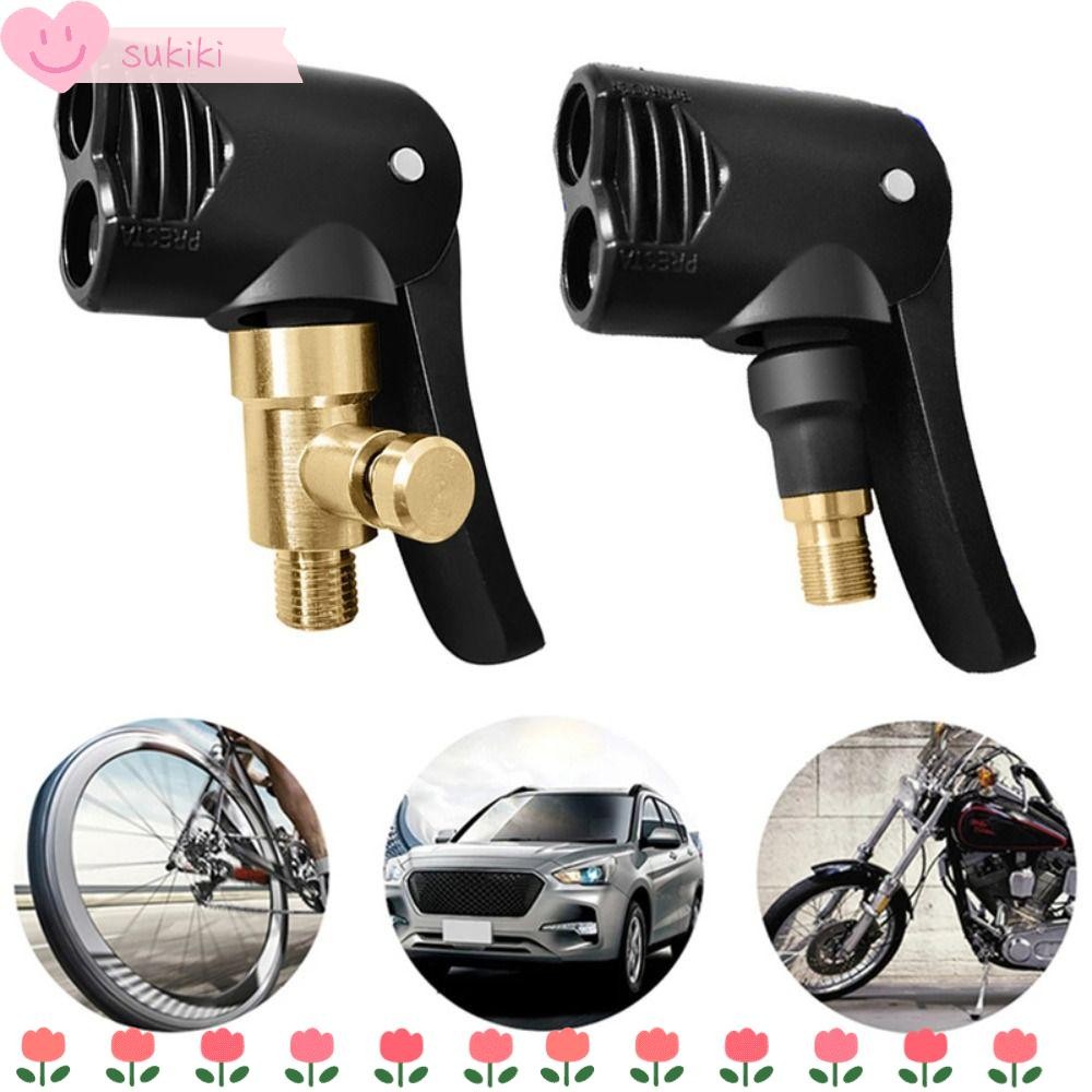 SUKIKI Tire Air Pump Nozzle, Portable 2-in-1 Tire Inflation Valve Adapter, Practical Deflated ...
