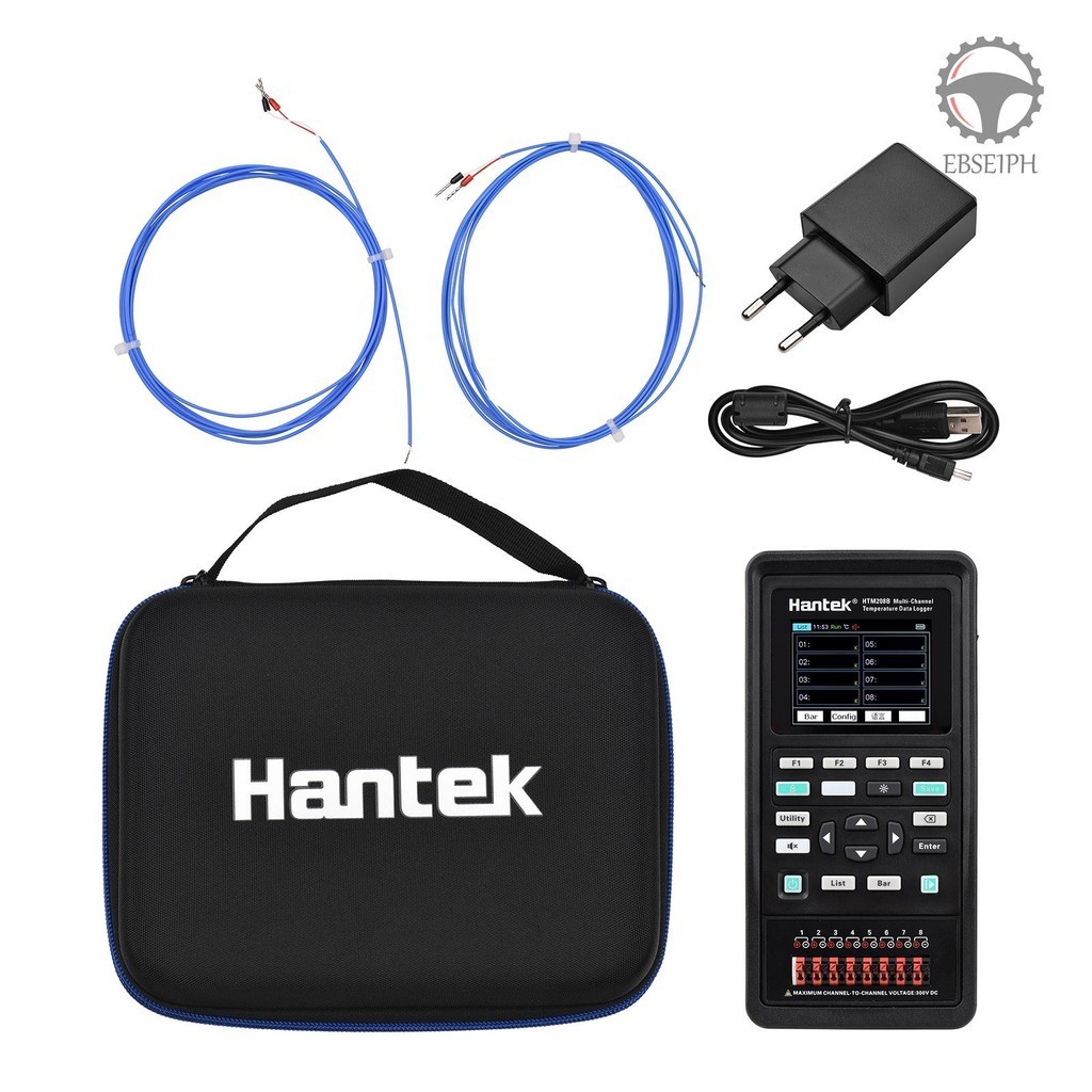Ebsrph Hantek HTM208B 8-channel Temperature Data Logger Rechargeable ...