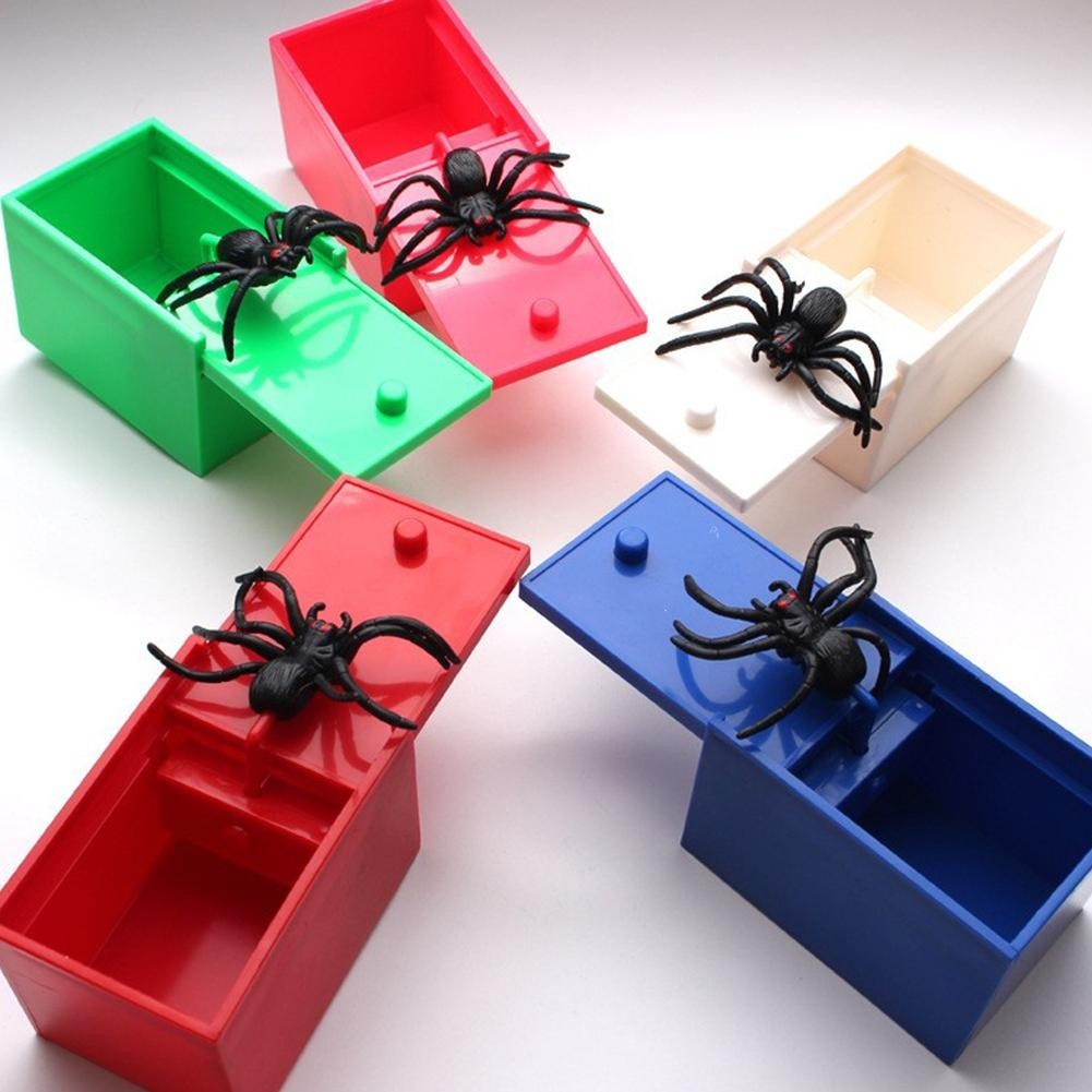 Prank Spider Scare Box Hidden In Case Funny Halloween Toy Scarebox ...