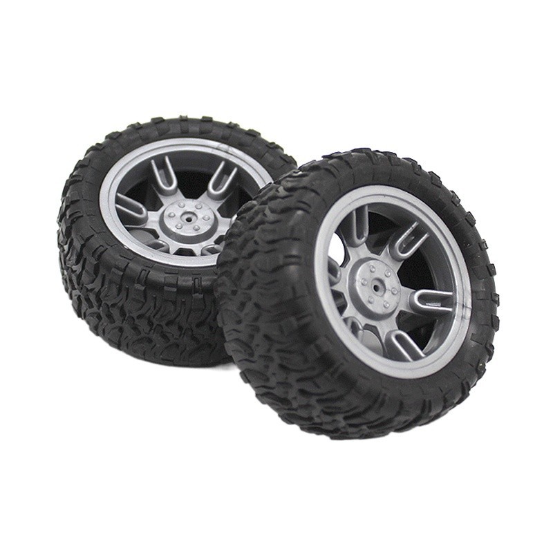 ♠3*60mm rubber wheel 3mm hole DIY technology toy car soft tread wheel ...