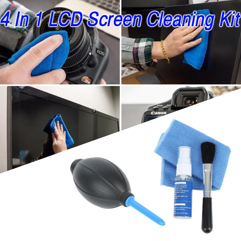 4 In 1 LCD Screen Cleaning Kit For Computer TV Mobile Phone Laptop ...