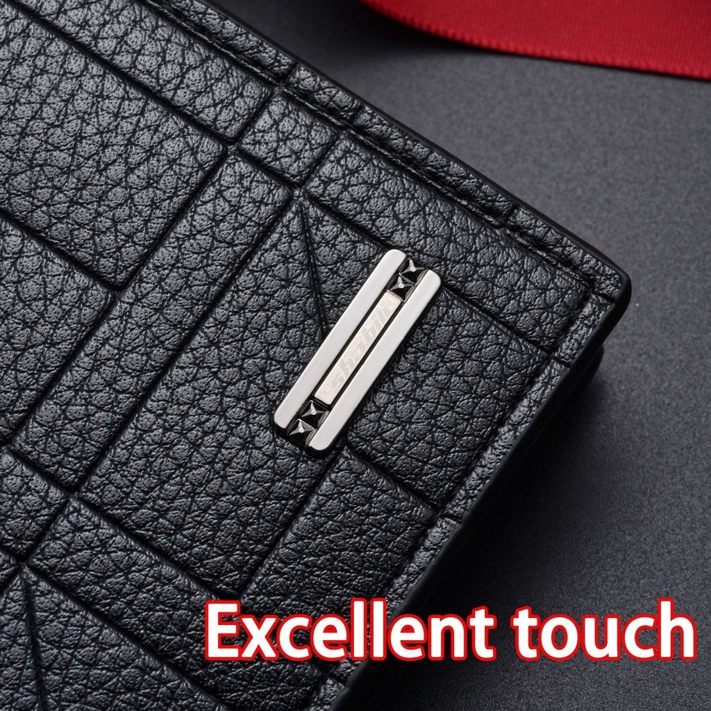 1PC Men'S PU Leather Wallet Large Capacity Multi-Card Slot Wallet Ideal ...
