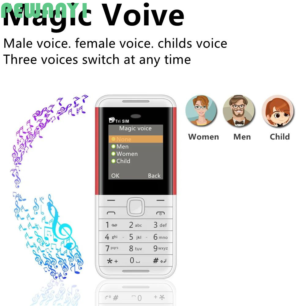 PEWANY1 Low Radiation BM5310 Mobile Phone, Mini 3 SIM Card Super Small ...