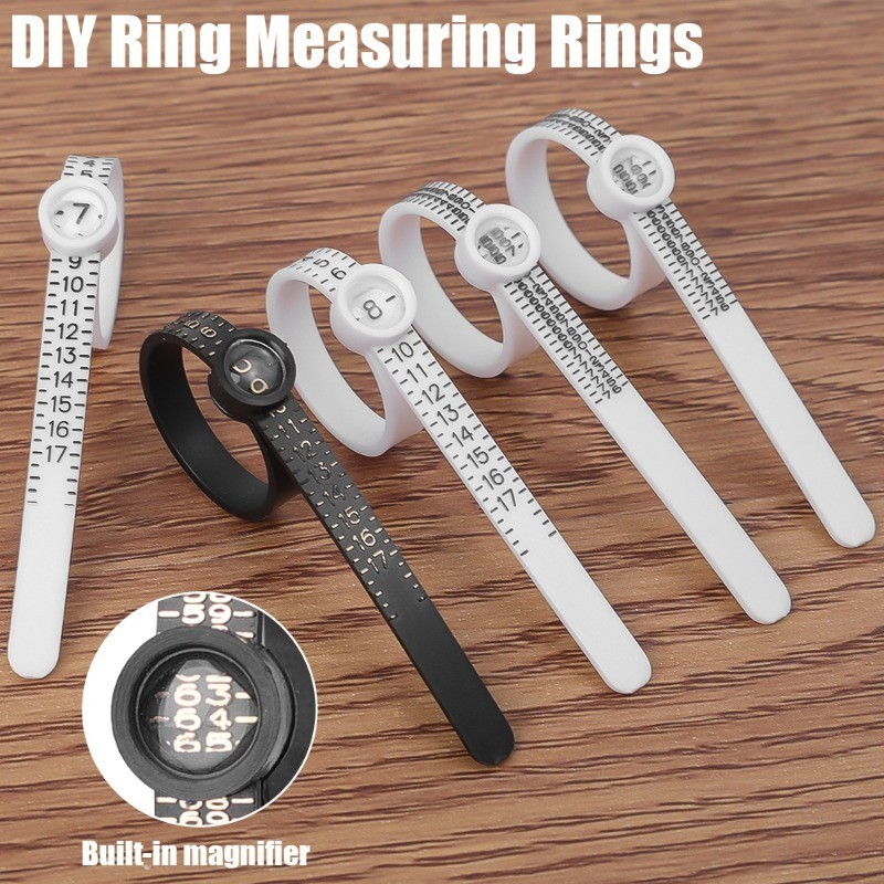 Ring Sizer With Agnifier - Rings Meter Measuring Tools - UK/US Size ...