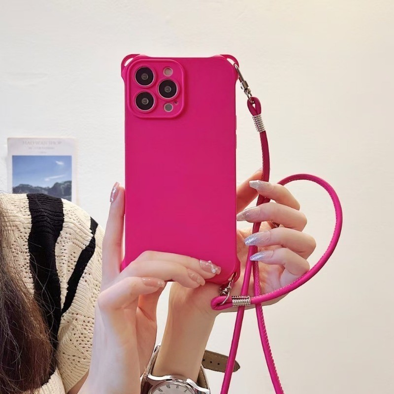 Hand-Free Leather Rope IPhone 15 Pro Max Crossbody Necklace Lanyard ...