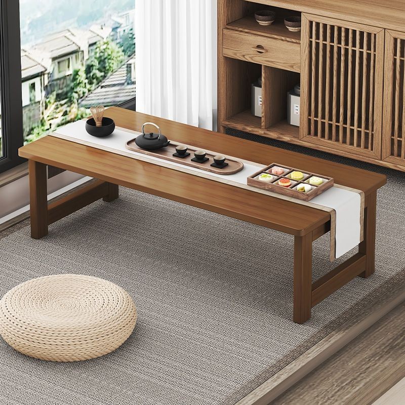 Solid Wood Tea Table Low Table Coffee Table Foldable Bamboo Tatami Bay ...