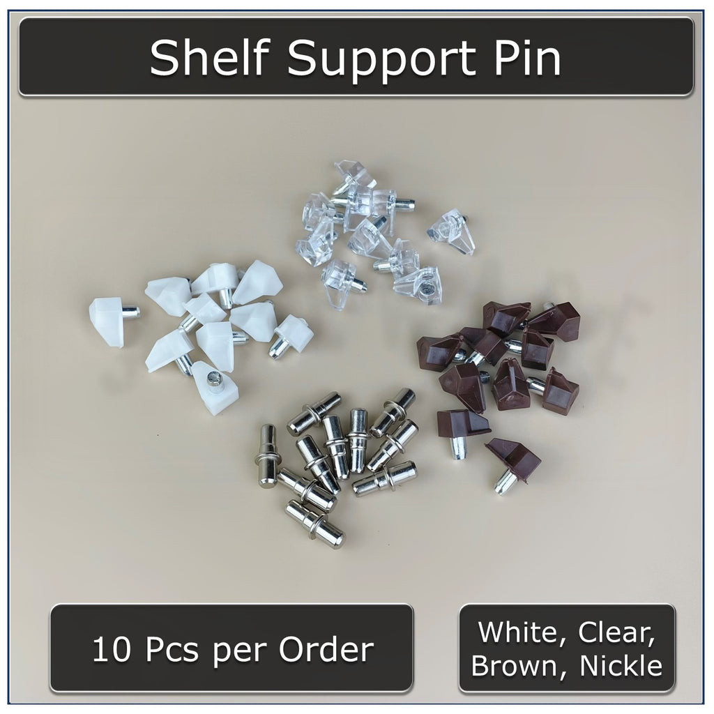 Shelf Support Pegs Cabinet Pin (10pcs Per Order) Clear, White, Brown ...