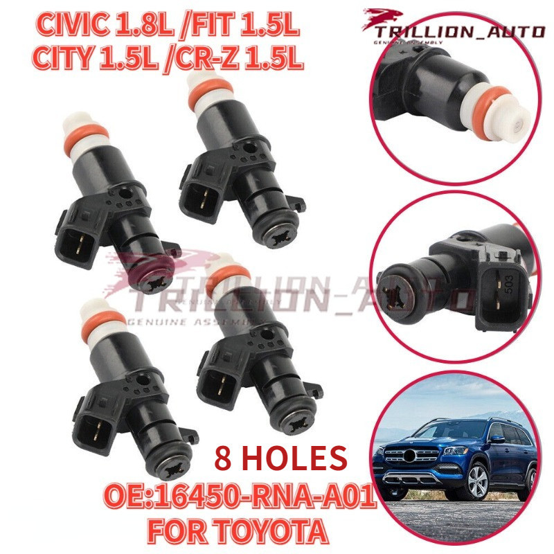 fuel injector for civic 2006-2011 / fit city 2009-2013 (8 holes) 16450 ...