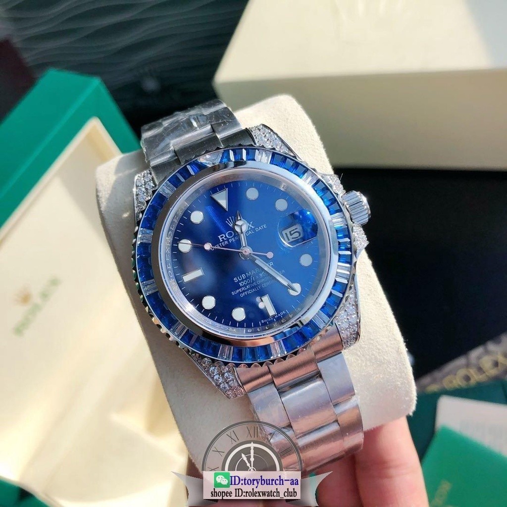 Rolex Submariner II Modified Chrono 8215 Analog Diver Watch Crystal ...