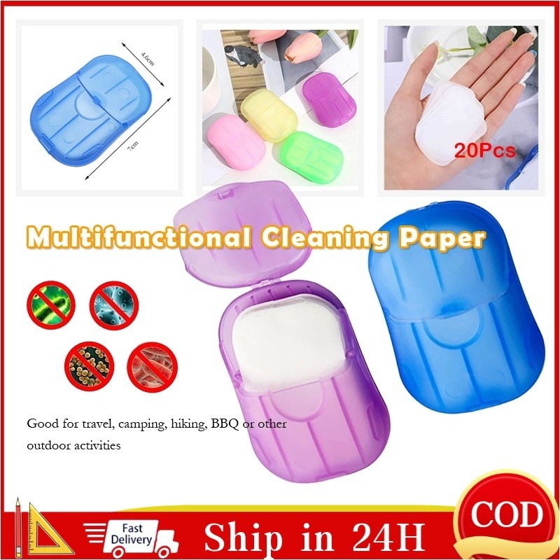 20Pcs/Box Mini Disposable Soap slice Travel Portable Anti-Bacterial ...