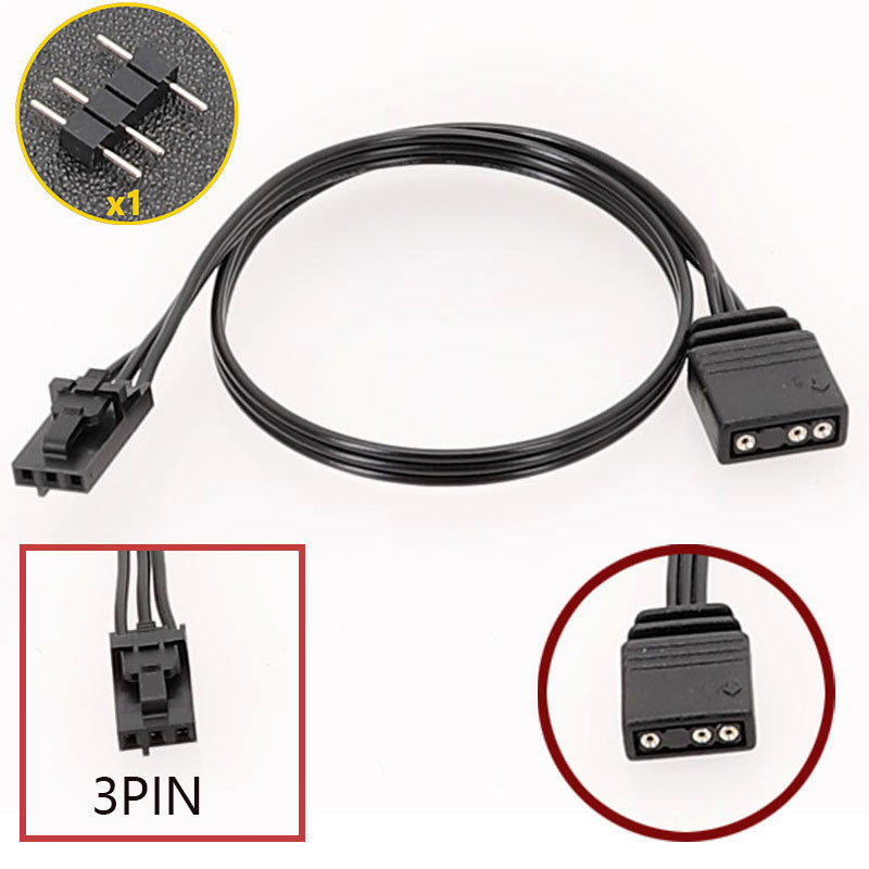For Corsair 4 Pin RGB to Standard ARGB 5V 3 Pin Connector Adapter 25cm ...