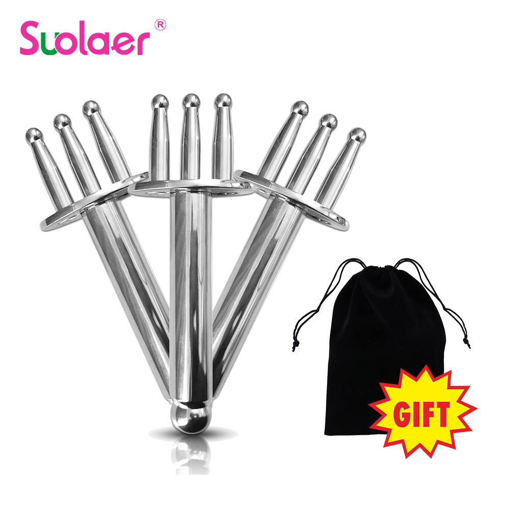 Suolaer 3 Forks Magnetotherapy Acid Discharge Pen Meridian Massage