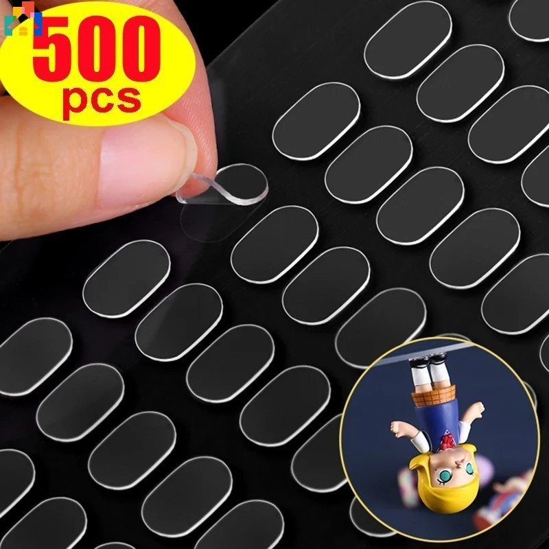 100/300/500Pcs Durable Double-sided Glue Pads Transparent Seamless ...