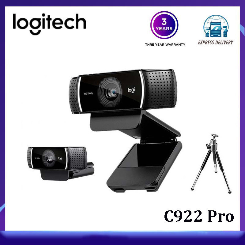 Logitech C922 Pro Stream Webcam HD Full HD Video Streaming with Tripod ...