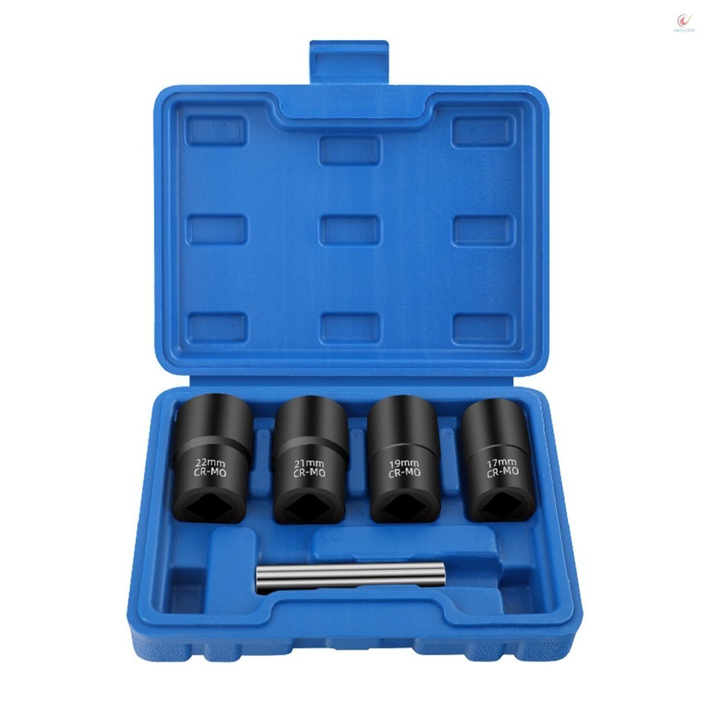 Nancy 5Pcs Stripped Nut Remover Nut Extractor Socket Set 1/2 ...