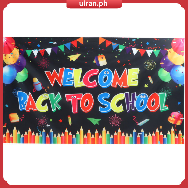 Back-to-school Banner Emblems Welcome for Party Hanging Sign Student ...