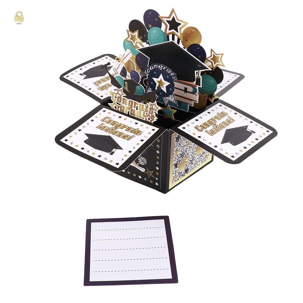 WAY 3D Pop-Up Graduation Card, Paper Wishing Graduation Pop Up Card ...