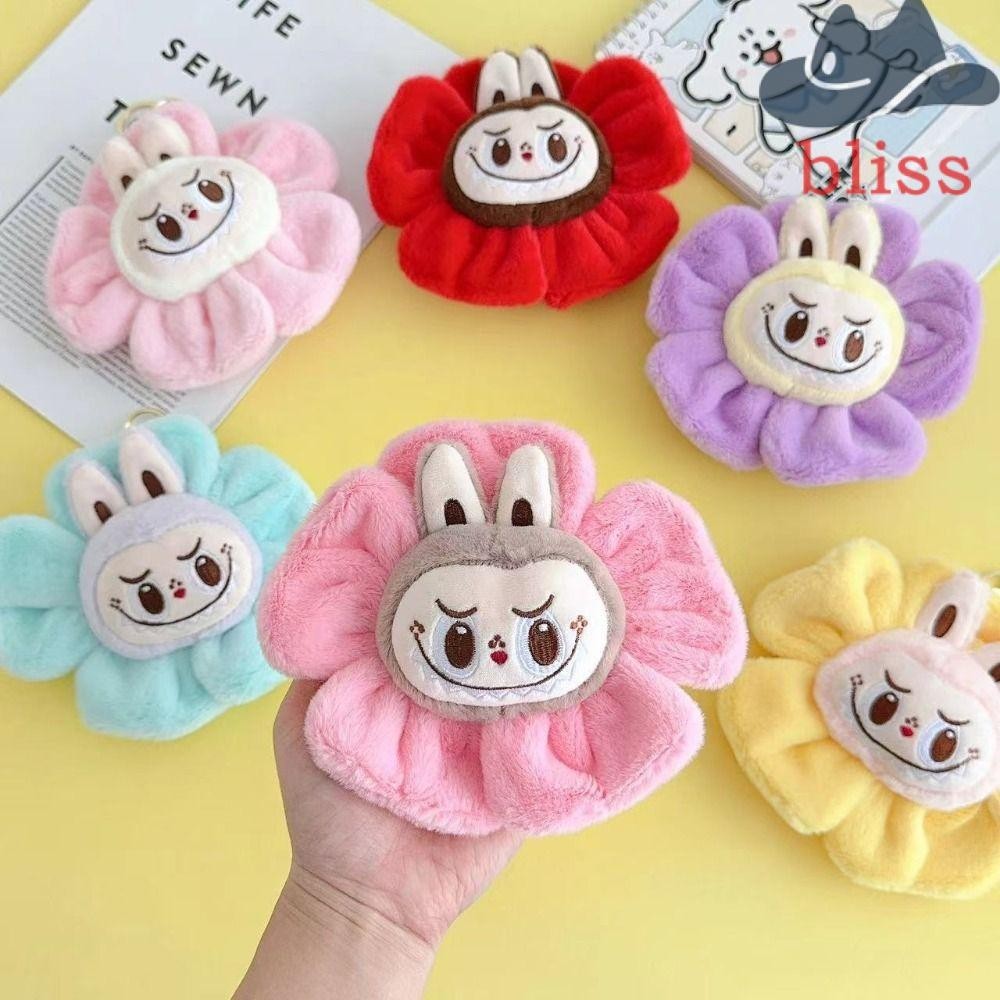 BLISS Labubu Plush Key Chain, Korean Style Sun Flower Labubu Bag ...